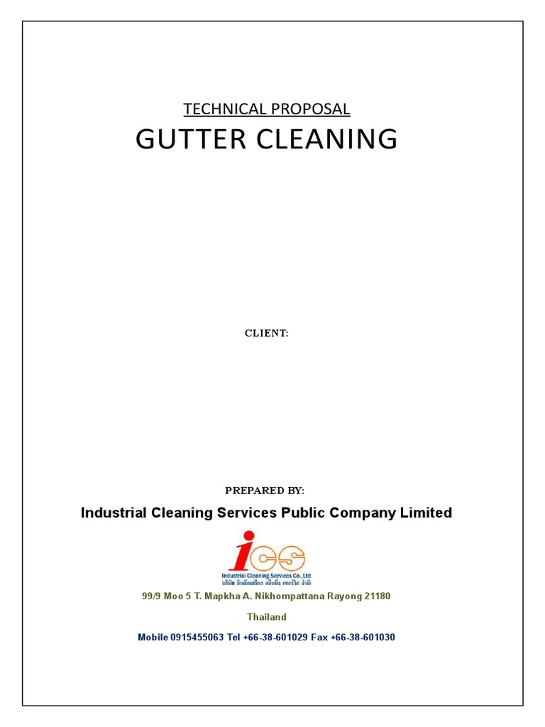 Gutter Cleaning Technical Proposal | PDF | Personal Protective ...