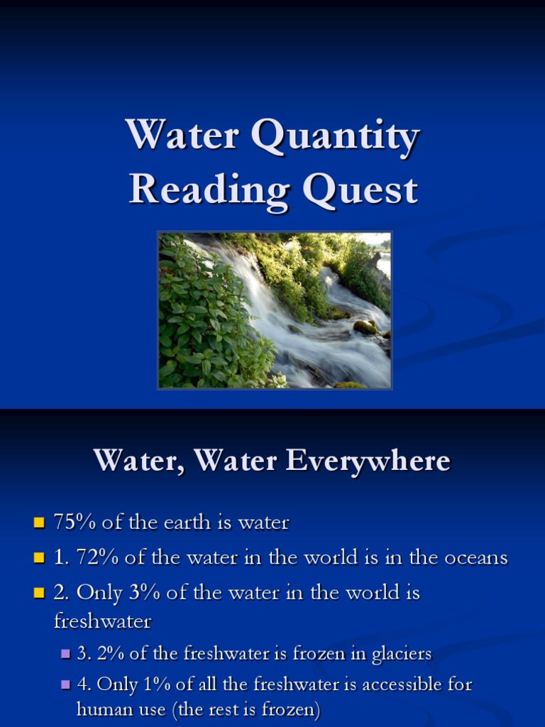 Water Quantity Reading Quest | Download Free PDF | Aquifer | Groundwater