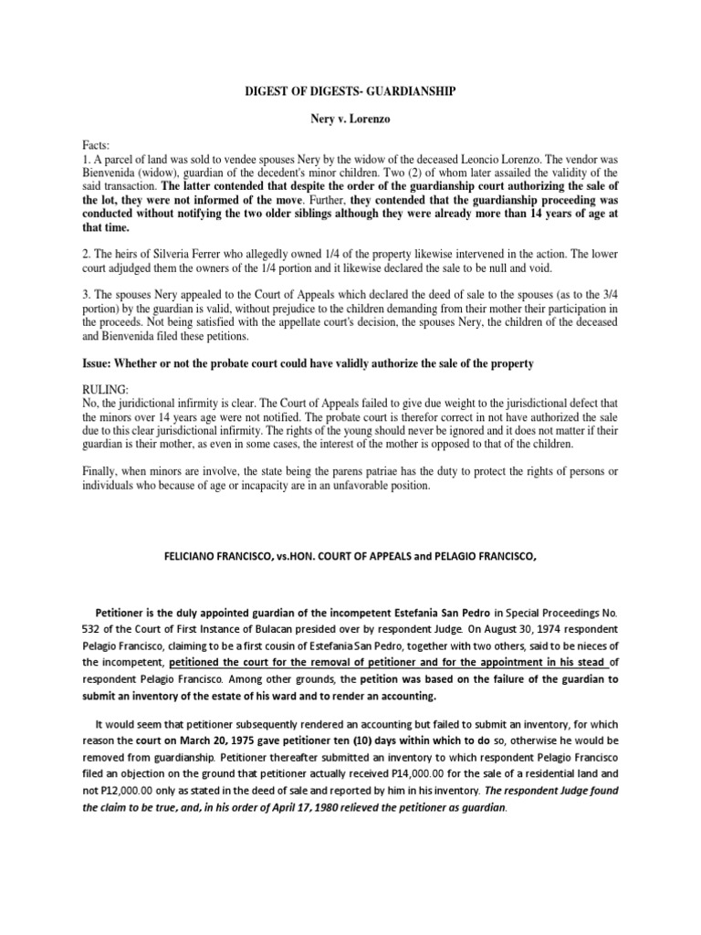 SP Guardianship | PDF | Legal Guardian | Judgment (Law)