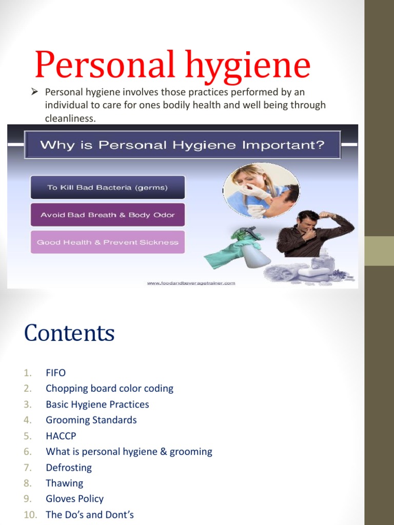 Basic Hygiene Practice | PDF | Hygiene | Food Storage
