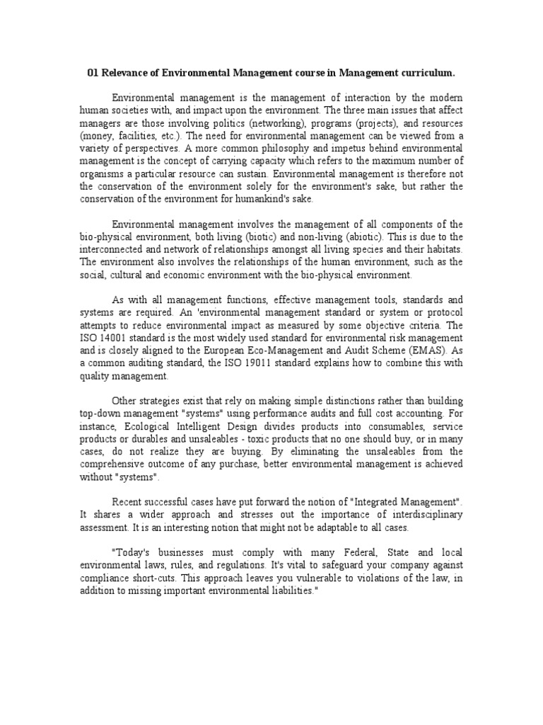 IGCSE Environmental Management Notes PDF | PDF | Atmosphere Of Earth ...
