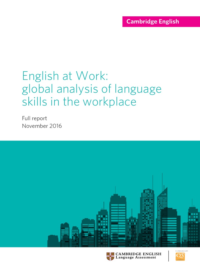 English at Work Full Report PDF | PDF | Bric | English Language