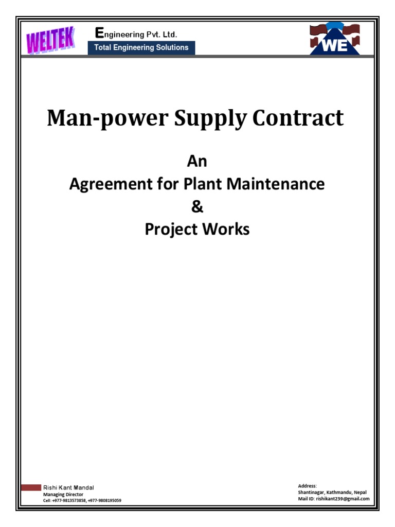 Offer Letter-Manpower Supply & Project Work | PDF | Metal Fabrication ...