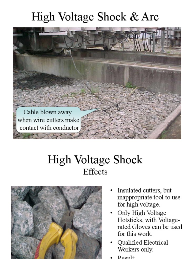 High Voltage Shock & Arc: Cable Blown Away When Wire Cutters Make ...