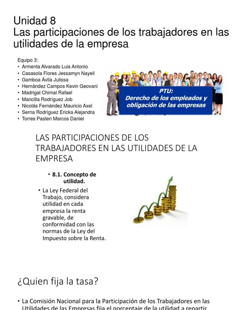 Participación de los trabajadores en las utilidades de las empresas: conceptos clave y ...