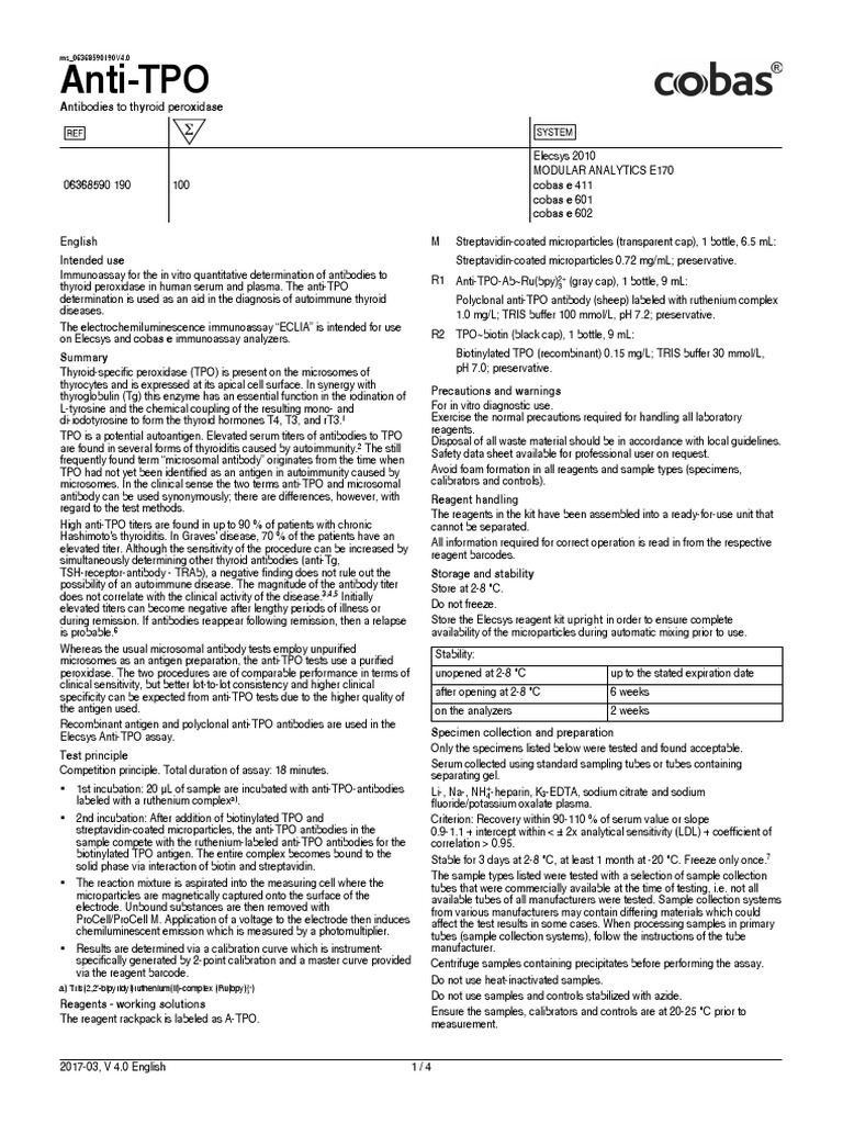 A Tpo | PDF | Detection Limit | Wellness