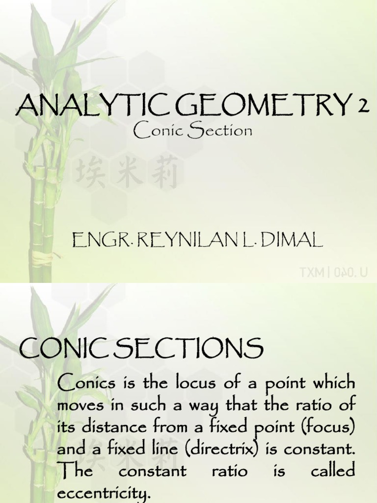 Analytic Geometry 2 PDF | PDF | Ellipse | Analytic Geometry