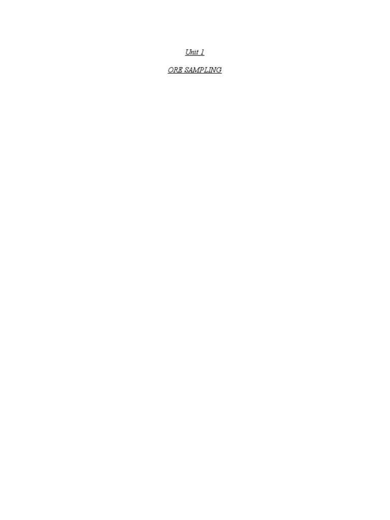 Ore Sampling | PDF | Sampling (Statistics) | Accuracy And Precision