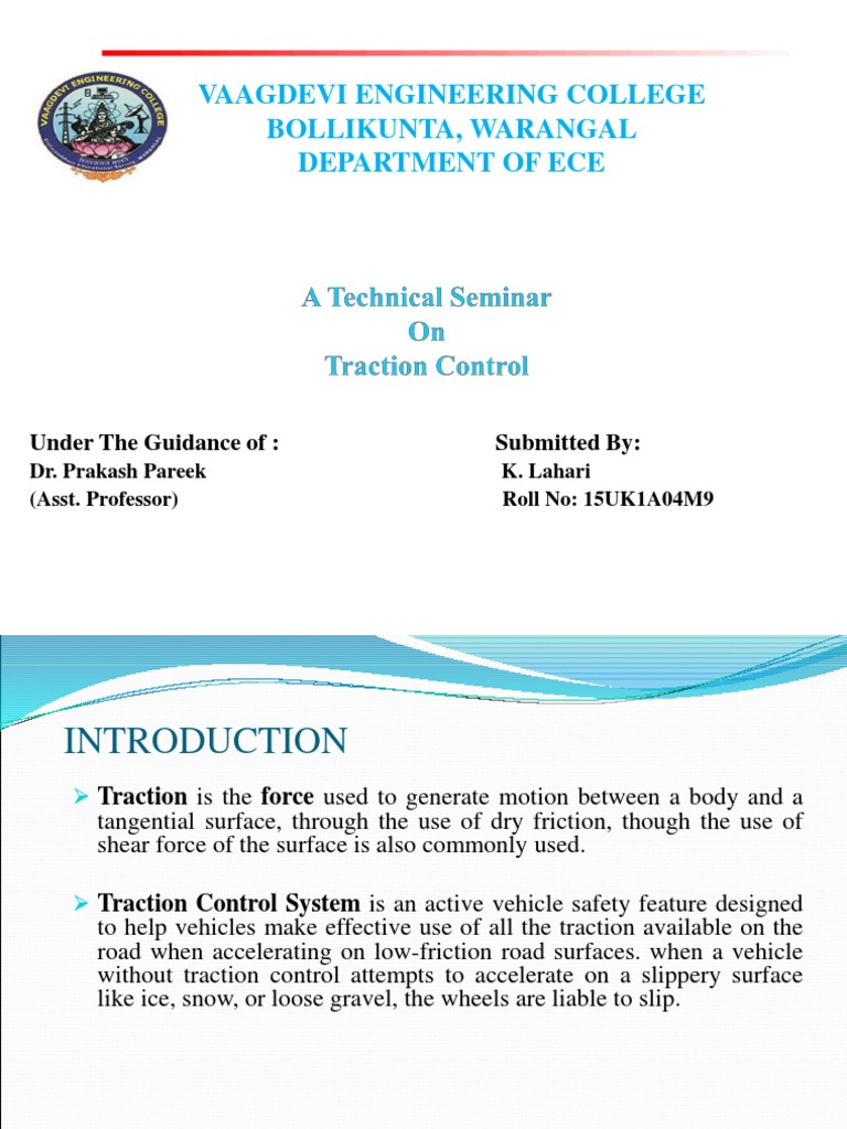 Traction Control System Overview | PDF | Anti Lock Braking System ...