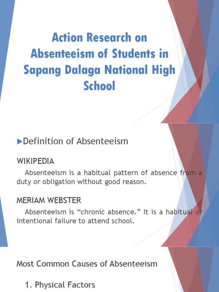 Action Research On Absenteeism | PDF | Applied Psychology | Cognition