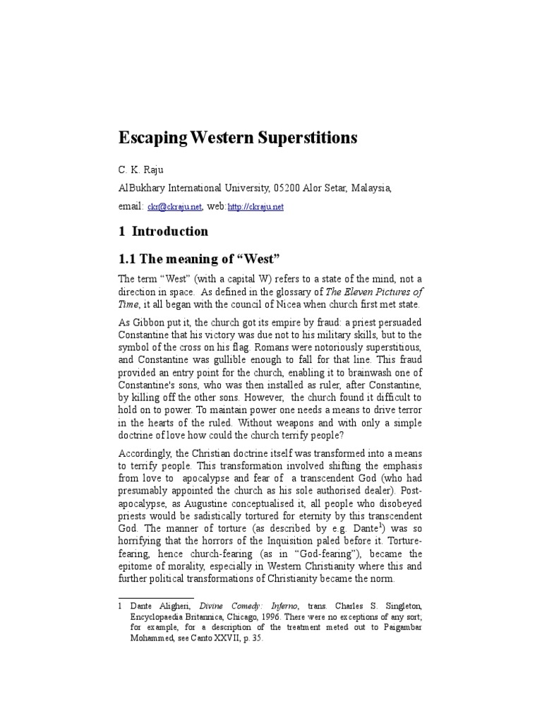 Escaping Western Superstitions | PDF | Anno Domini | Heliocentrism