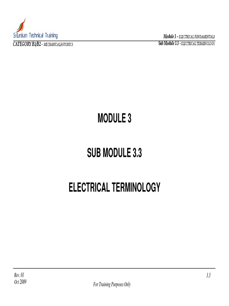 Module 3.3 B1B2 Rev 01 | PDF | Voltage | Volt
