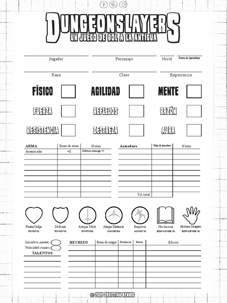 Fichas Dungeon Slayer | PDF | Arsenal | Ocio