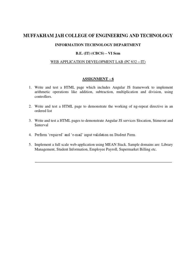 WAD Lab B Sec Assignment6 | PDF