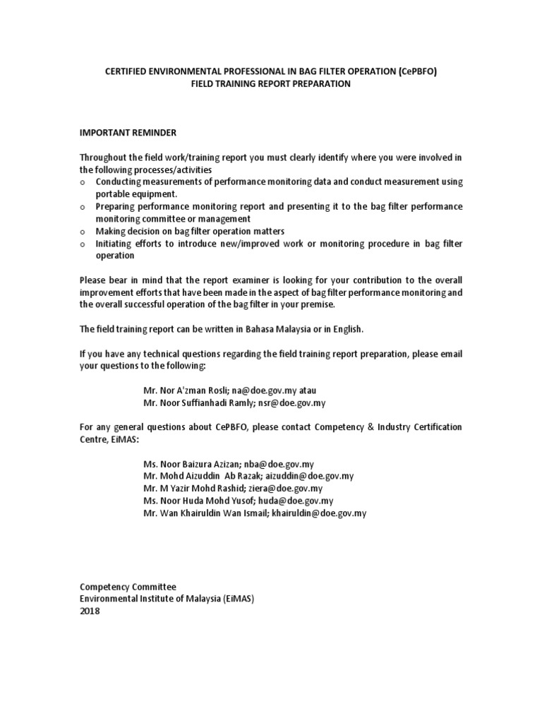 Cepbfo FTR Format 2018 | PDF | Environmental Monitoring | Typefaces