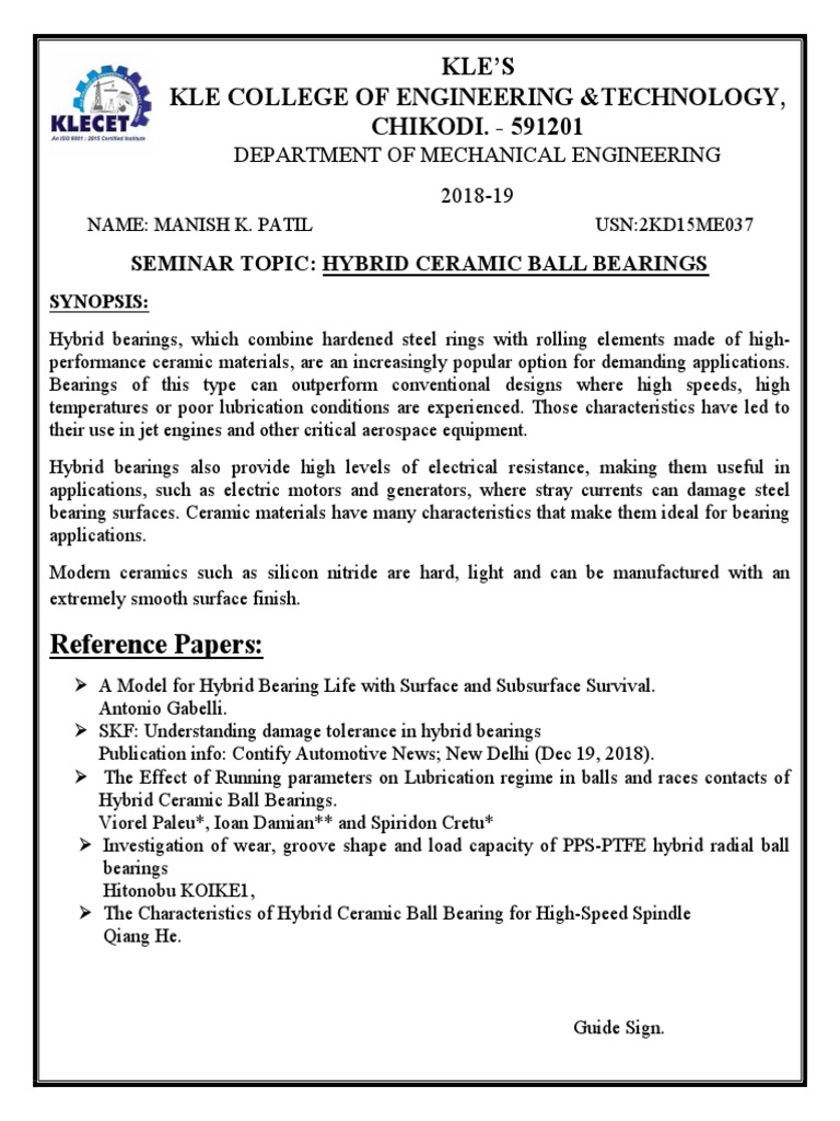 Kle'S Kle College of Engineering &technology, CHIKODI. - 591201 | PDF