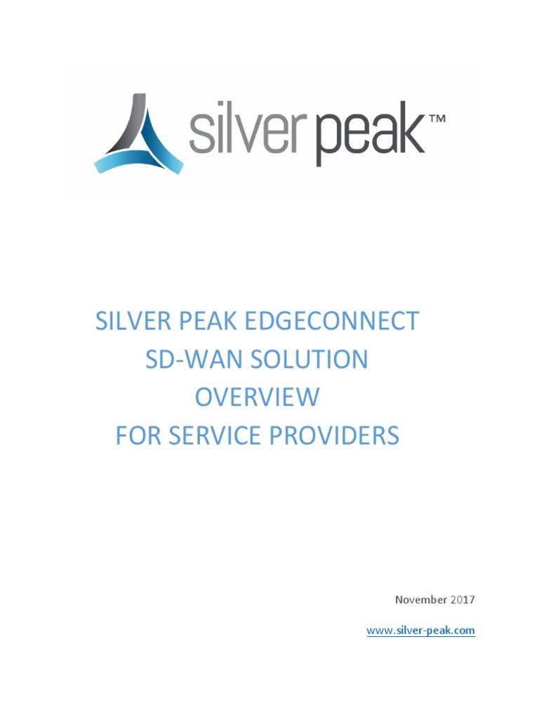 Silver Peak Edgeconnect Sd-Wan Solution For Service Providers | PDF ...