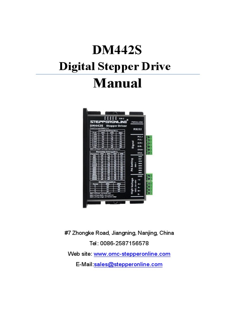 Manual: Digital Stepper Drive | PDF | Electric Motor | Power Supply