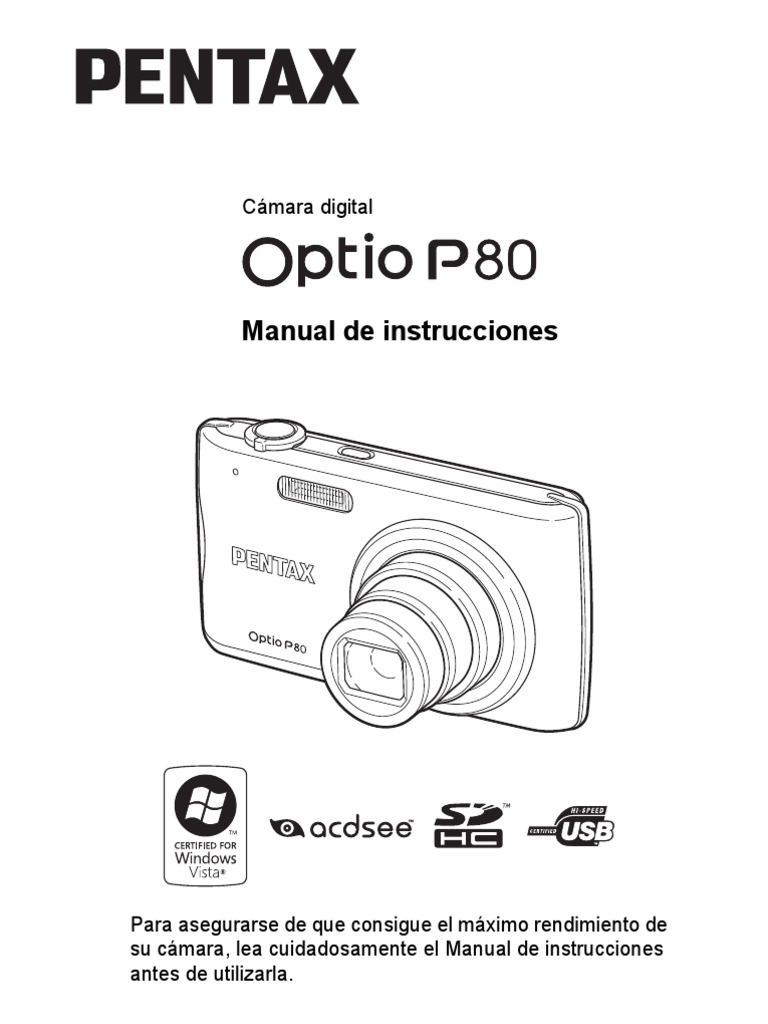 Manual Pentax p80 Optio | PDF | Seguro digital | Macintosh