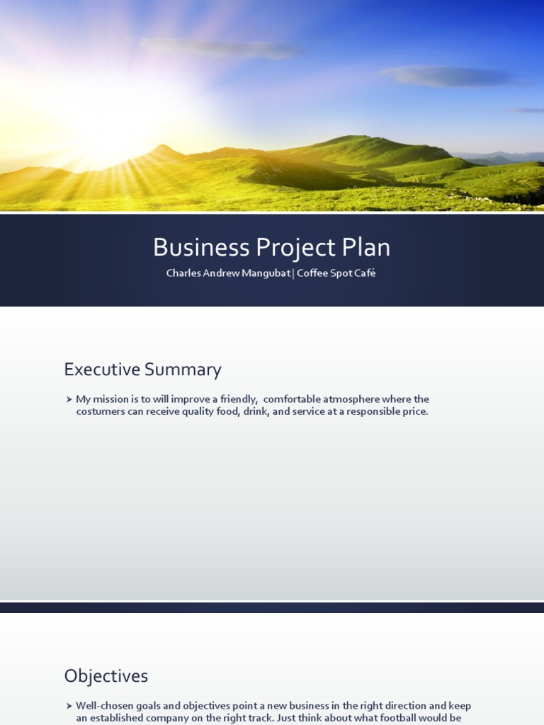 Business Project Plan: Charles Andrew Mangubat - Coffee Spot Café | PDF