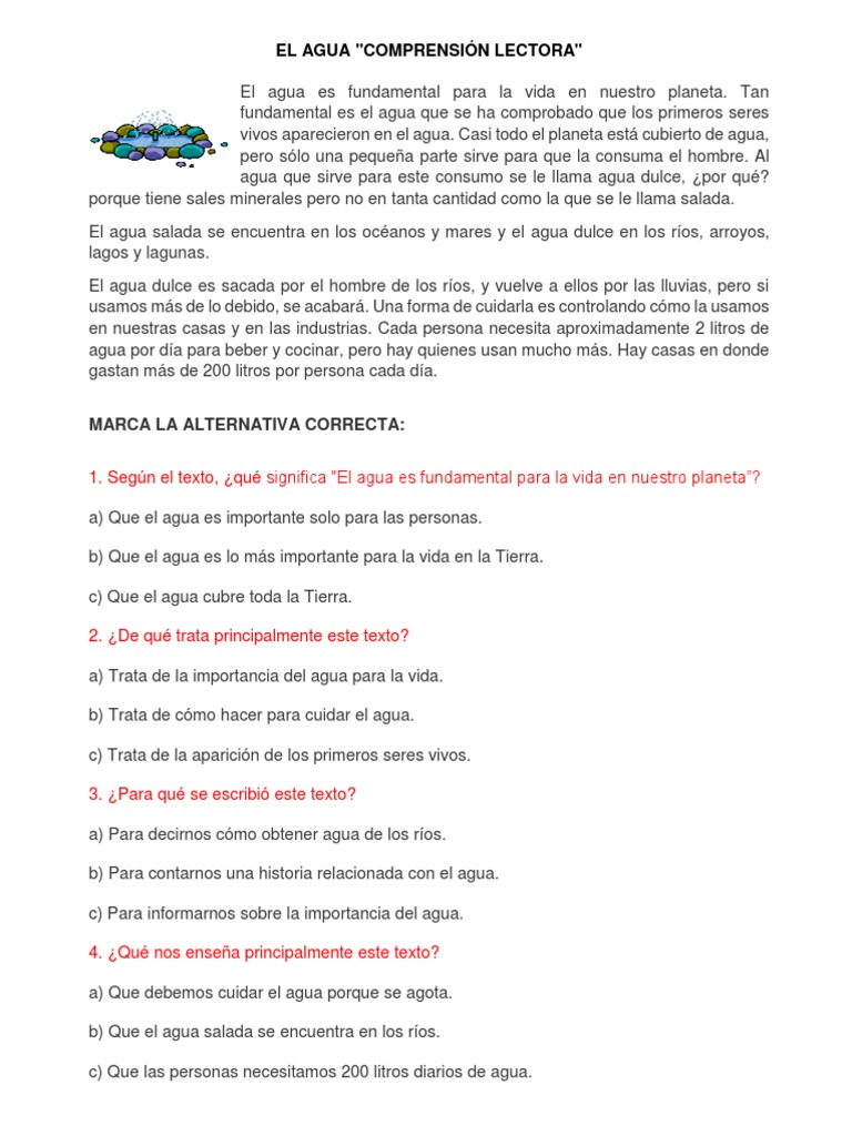 Importancia y tipos de agua | PDF