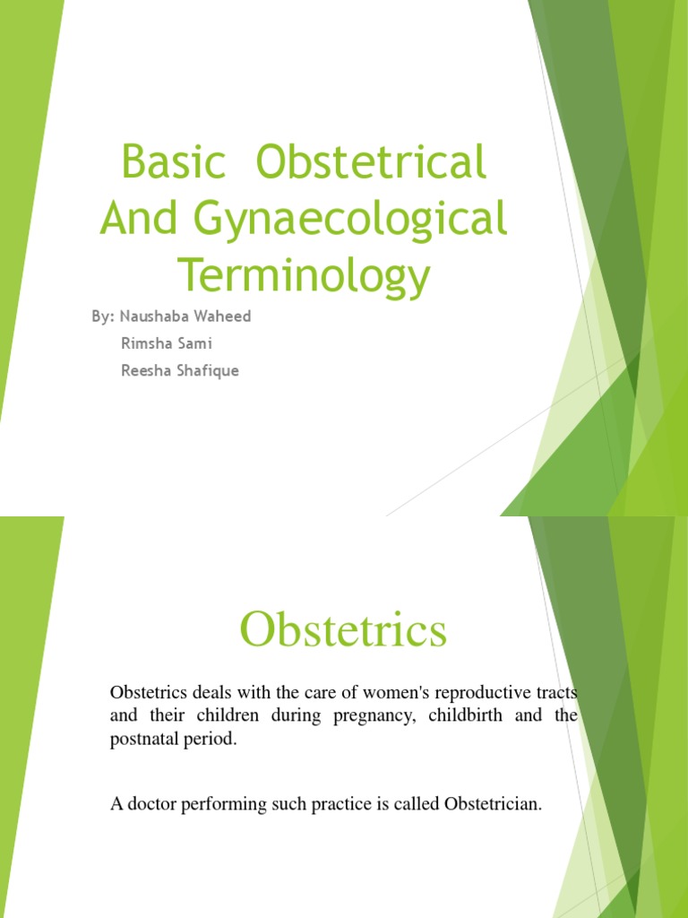 Basic Obstetrical and Gynaecological Terminology: A Comprehensive Guide ...