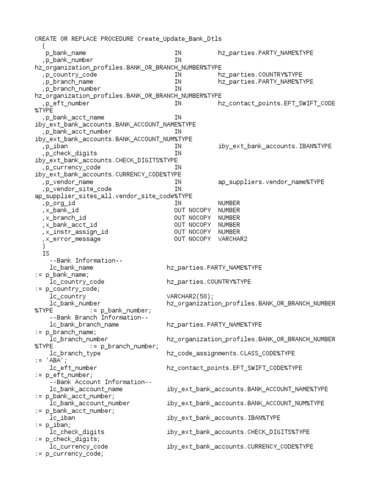 Oracle Supplier Bank Creation | PDF | Computer Programming | Software ...