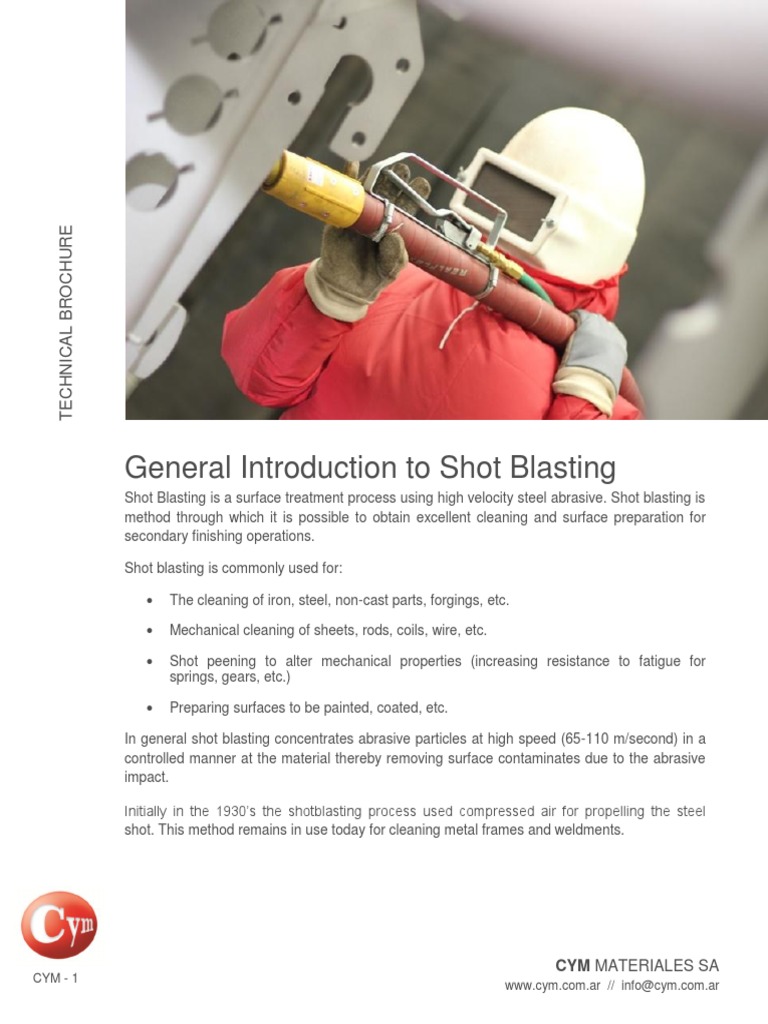 Shot Blasting Introduction To Shot Blasting Cym | PDF | Abrasive | Metals