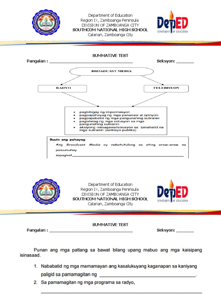 Summative Test | PDF
