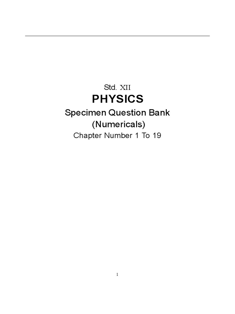 Std XII Physics Numericals Guide | PDF | Diffraction | Capacitor