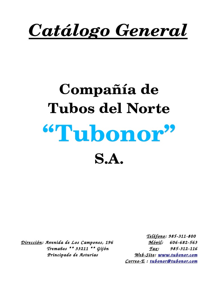 CATALOGO Tubonor PDF | PDF | Acero | Cobre