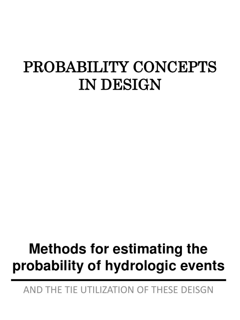 Design Probability | PDF | Flood | Probability
