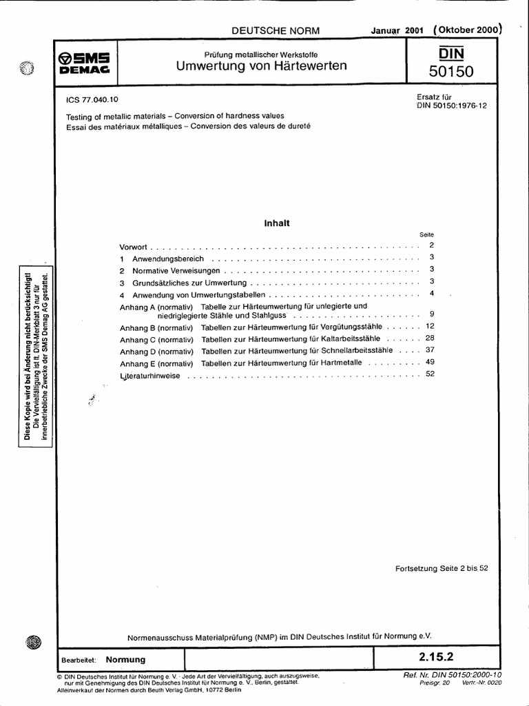 Din 50150 | PDF