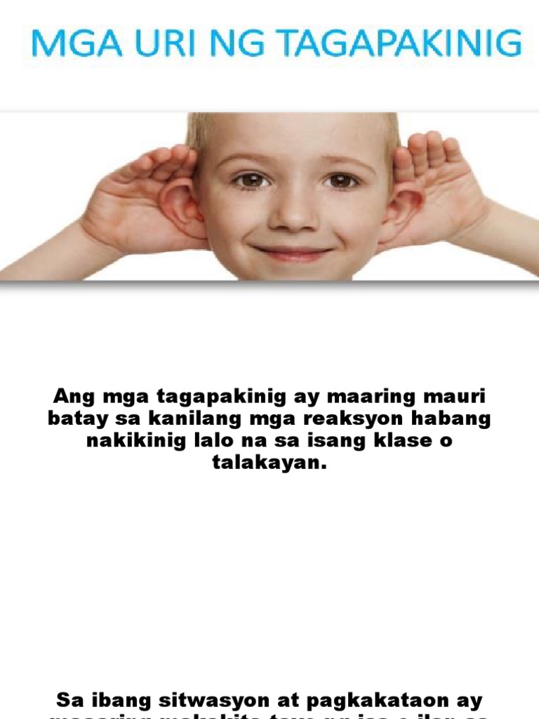 Uri NG Tagapakinig | PDF