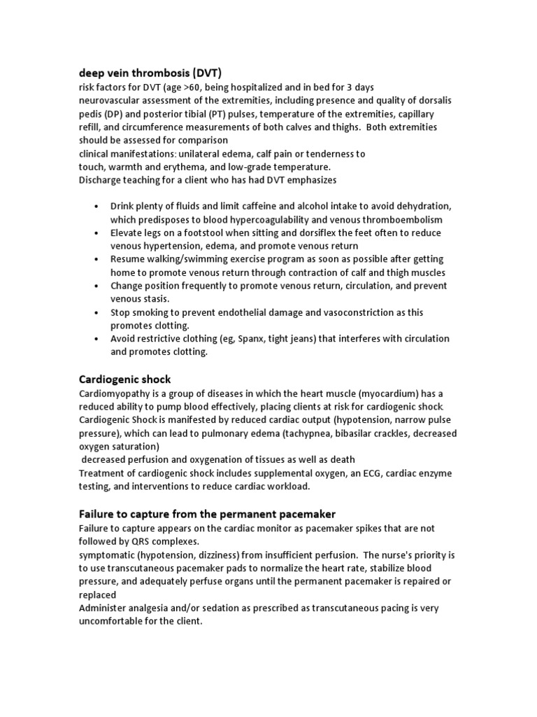 DVT assessment and management | PDF | Dash Diet | Heart