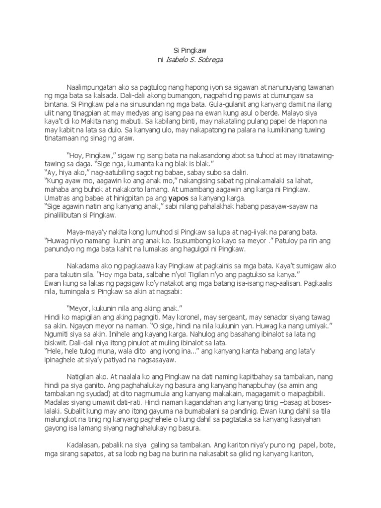 6 Si Pingkaw | PDF