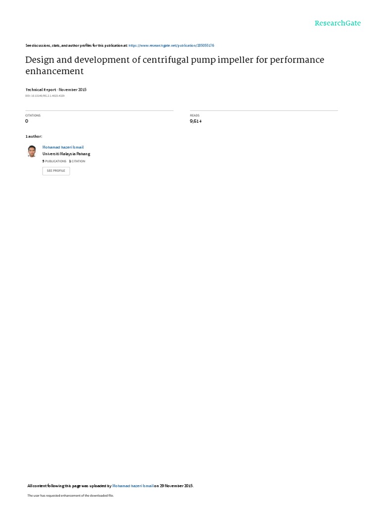 Design and Development of Centrifugal Pump Impeller | PDF | Pump ...