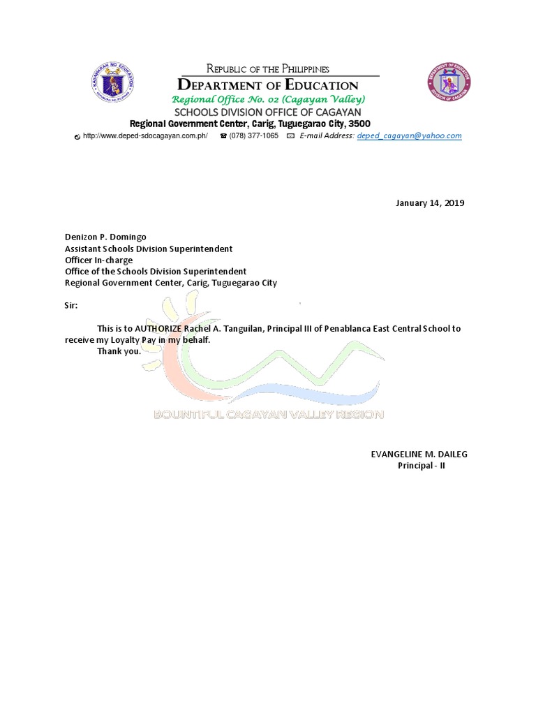 Authorization Letter | PDF