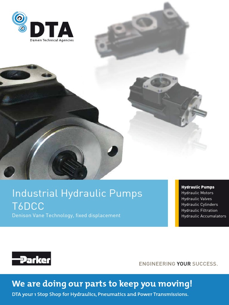 Denison Vane Pumps - T6DCC - Datasheet T6 Series | PDF | Pump | Vehicle ...