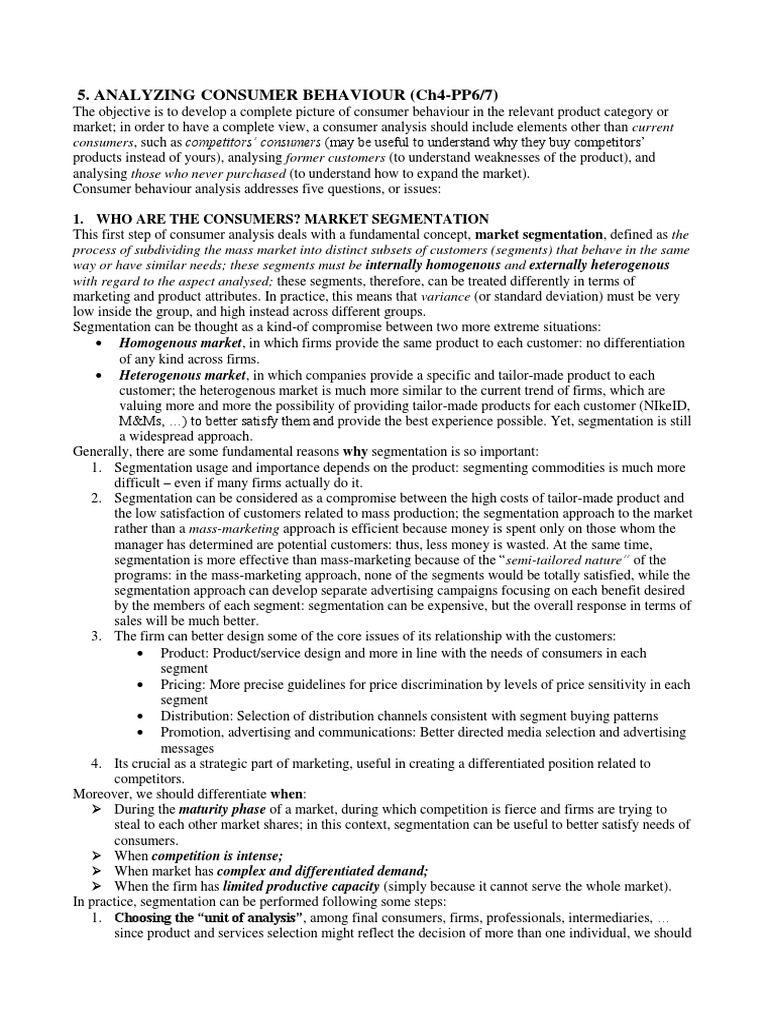 Consumer Behaviour | PDF | Market Segmentation | Consumer Behaviour