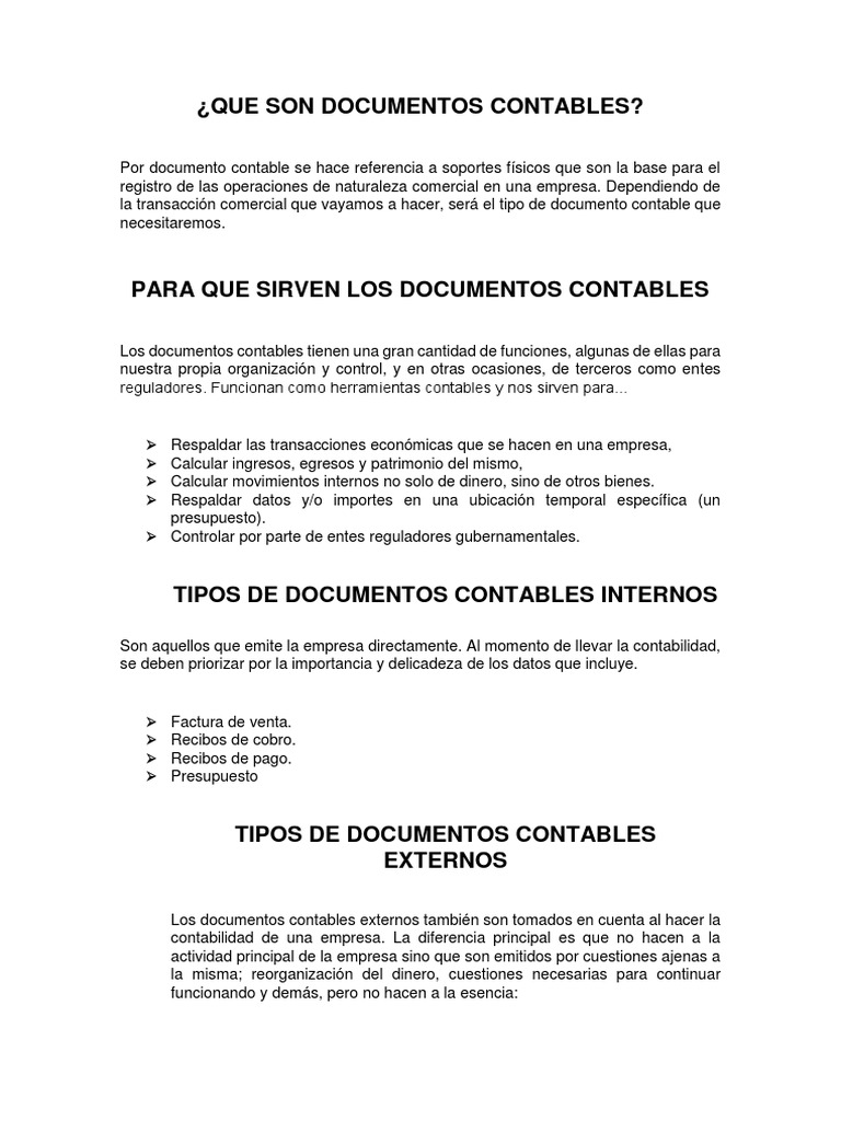 Que Son Documentos Contables | PDF | Contabilidad | Presupuesto