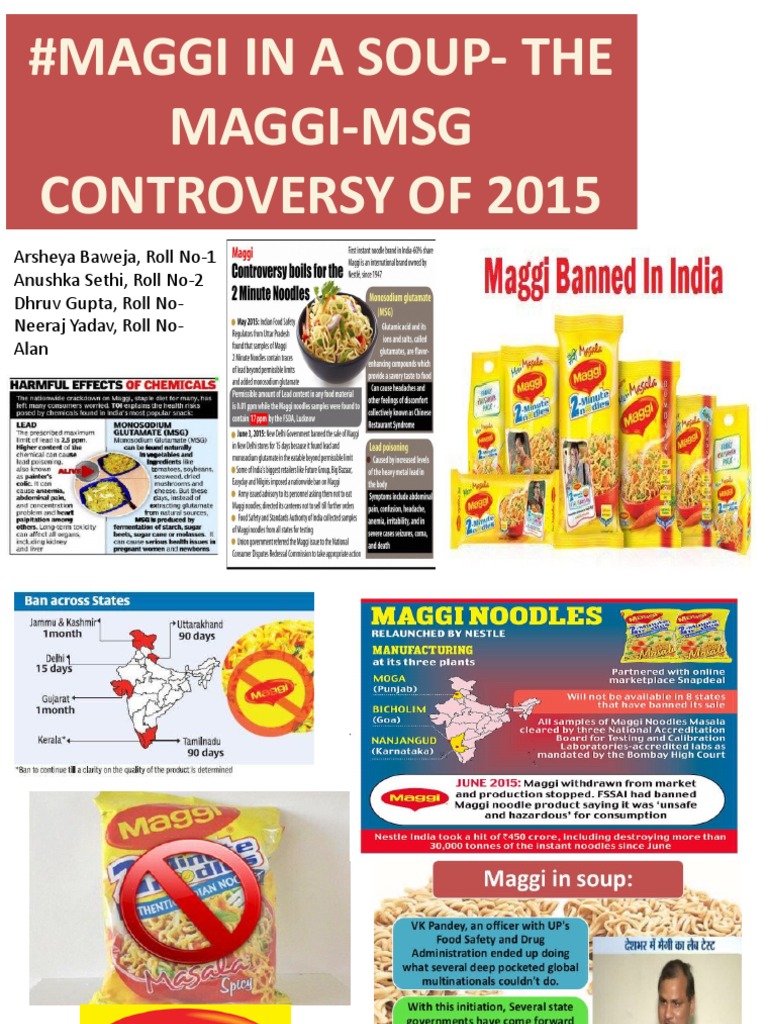 #Maggi in A Soup-The Maggi-Msg Controversy of 2015 | Download Free PDF ...