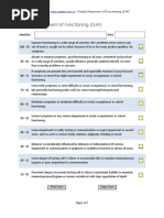 Global Assessment of Functioning (GAF) Scale (DSM - IV Axis V) | PDF ...