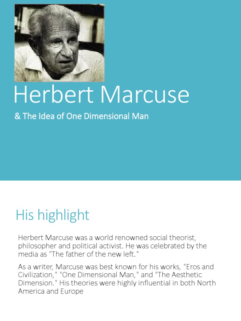 Herbert Marcuse: & The Idea of One Dimensional Man | Political Theories ...