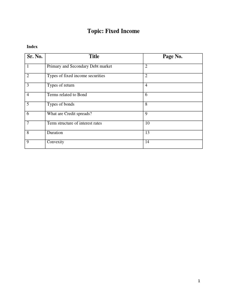 Fixed Income Report | Download Free PDF | Yield Curve | Bonds (Finance)