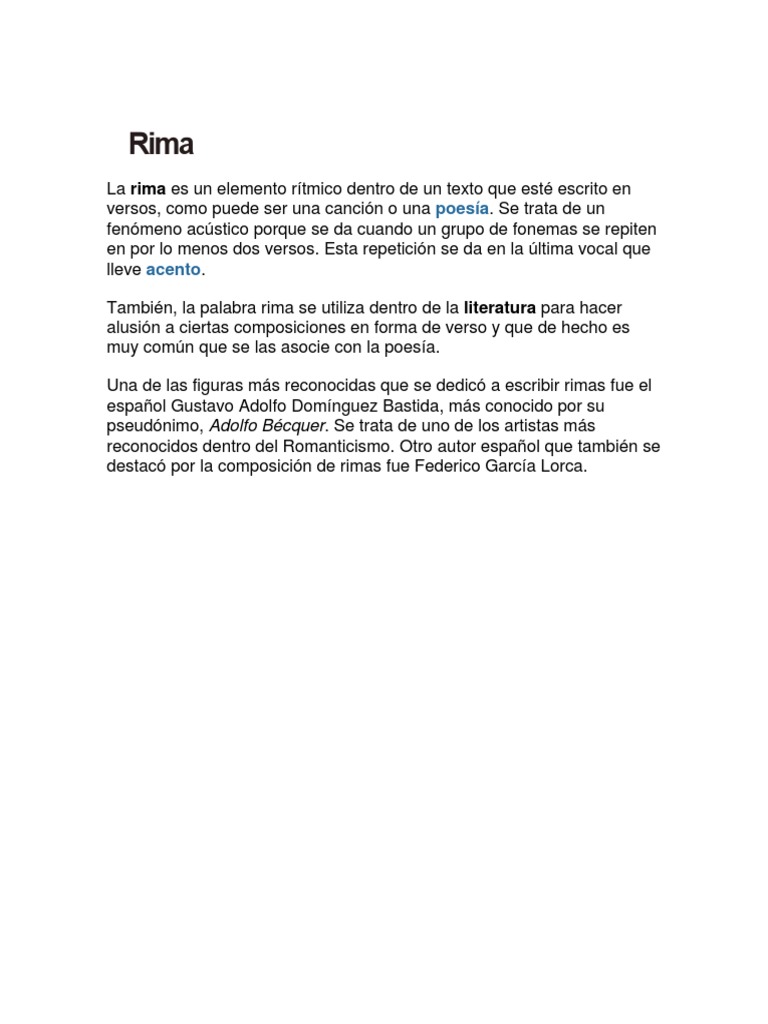 20 Rimas | PDF | Rima | Poesía