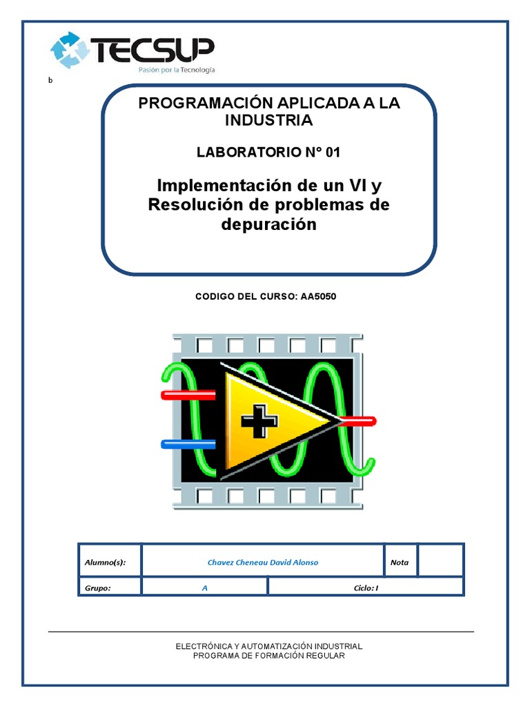 Lab1 - Implementacion VI Terminado | PDF | Programa de computadora | Programación