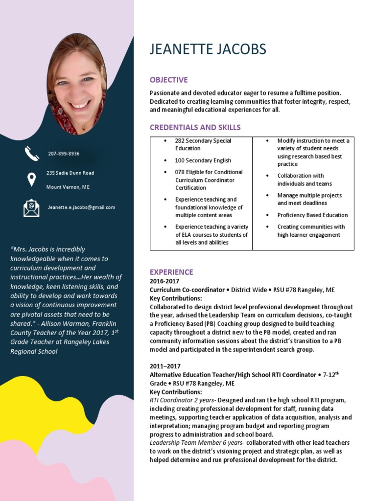 Jeanette Jacobs | PDF | Special Education | Curriculum