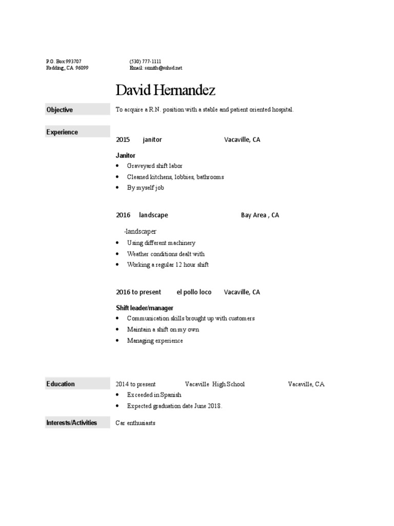 Resume of David Hernandez | PDF