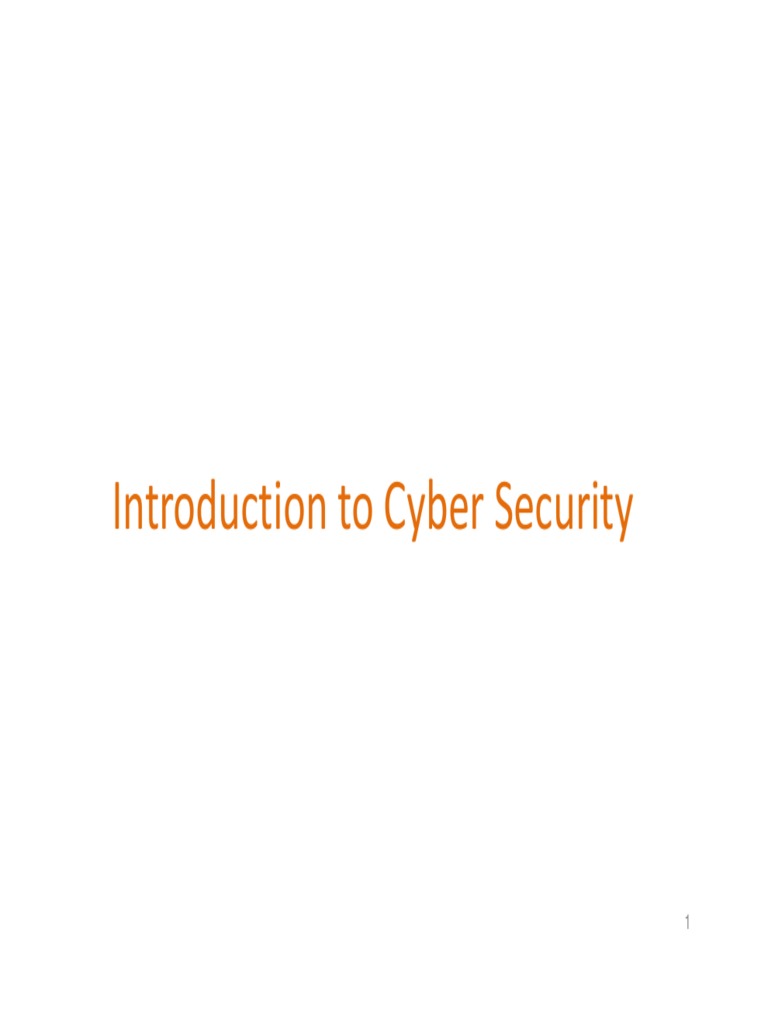 Intro To Cyber Security Presentation | Download Free PDF | Information ...